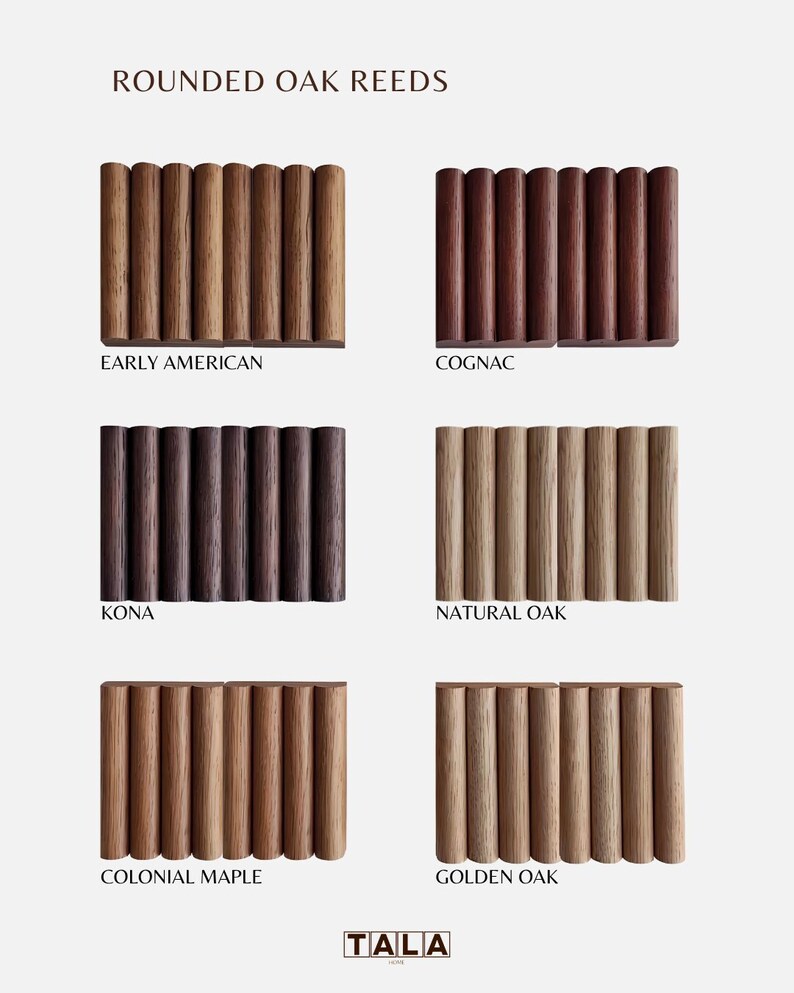 Natural WOOD SAMPLES: Solid Wood, Walnut, White Oak, Rounded Reeds - Etsy