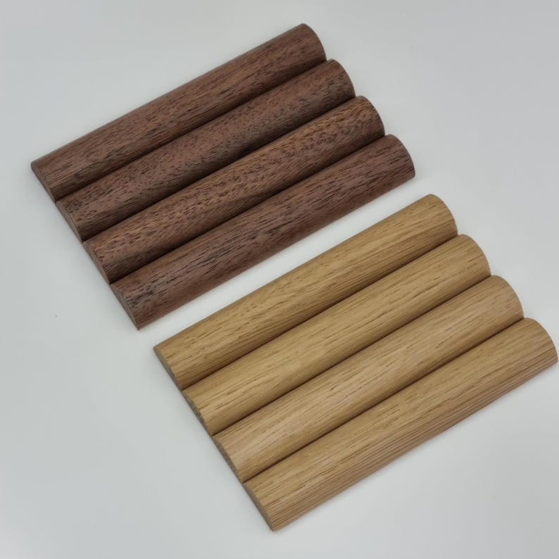 Natural WOOD SAMPLES: Solid Wood, Walnut, White Oak, Rounded Reeds - Etsy