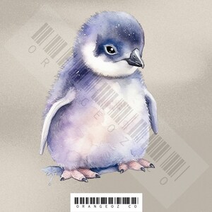 Watercolor Cute Penguins Clipart. Winter Clipart. Nursery Clipart ...
