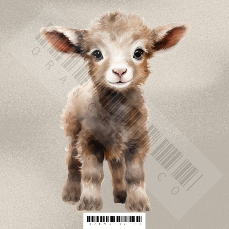 Watercolor Lambs Clipart Bundle. Baby Sheep Clipart. Sheep SVG ...