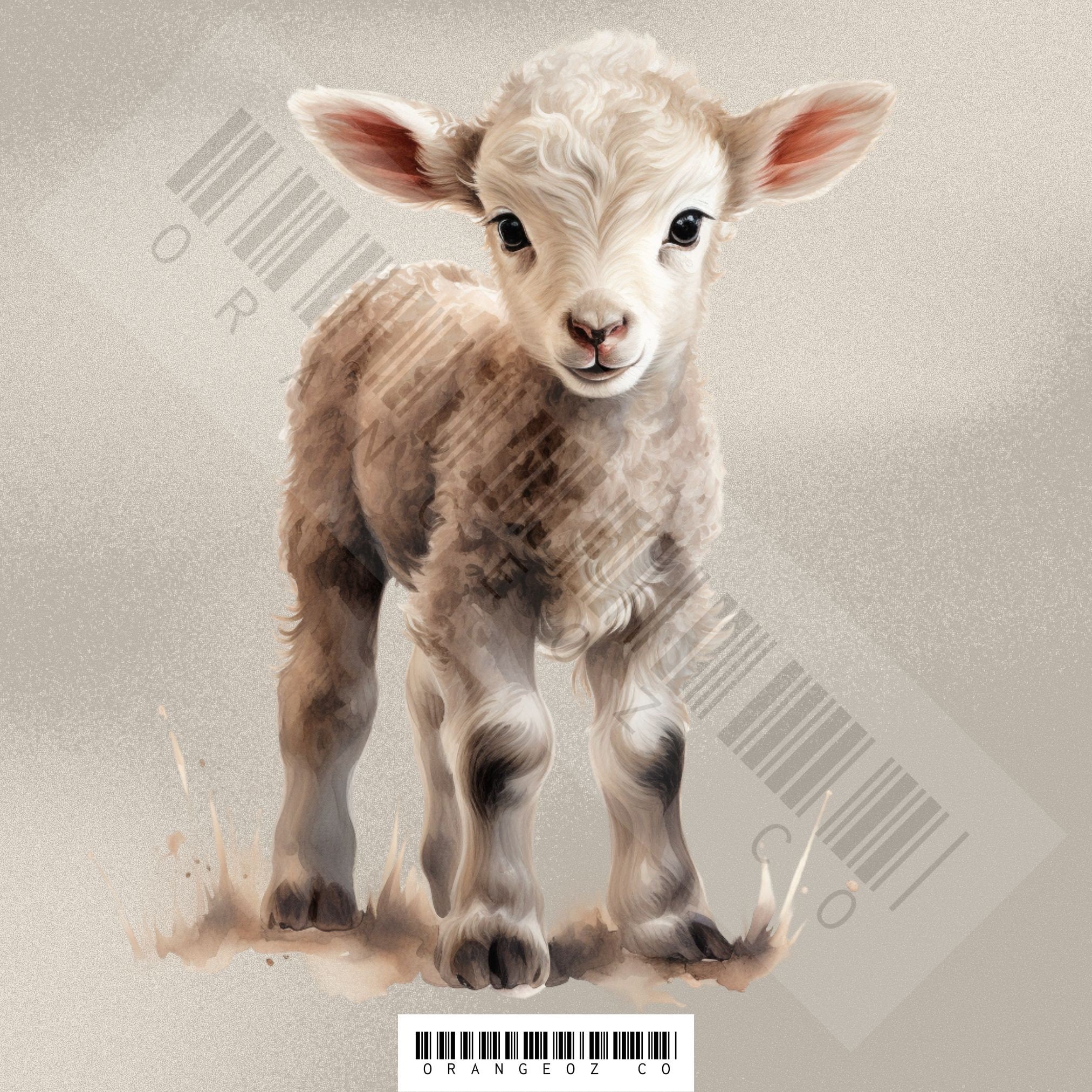 Watercolor Lambs Clipart Bundle. Baby Sheep Clipart. Sheep SVG ...