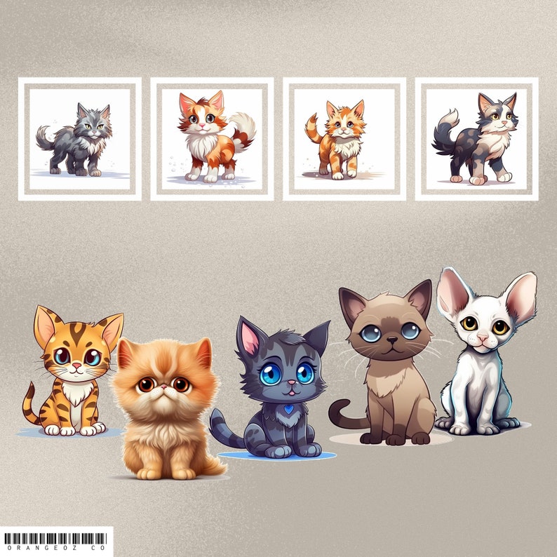 Cute Kitten Clipart Bundle. Cats Png. Kitten Png. Pets Clipart - Etsy