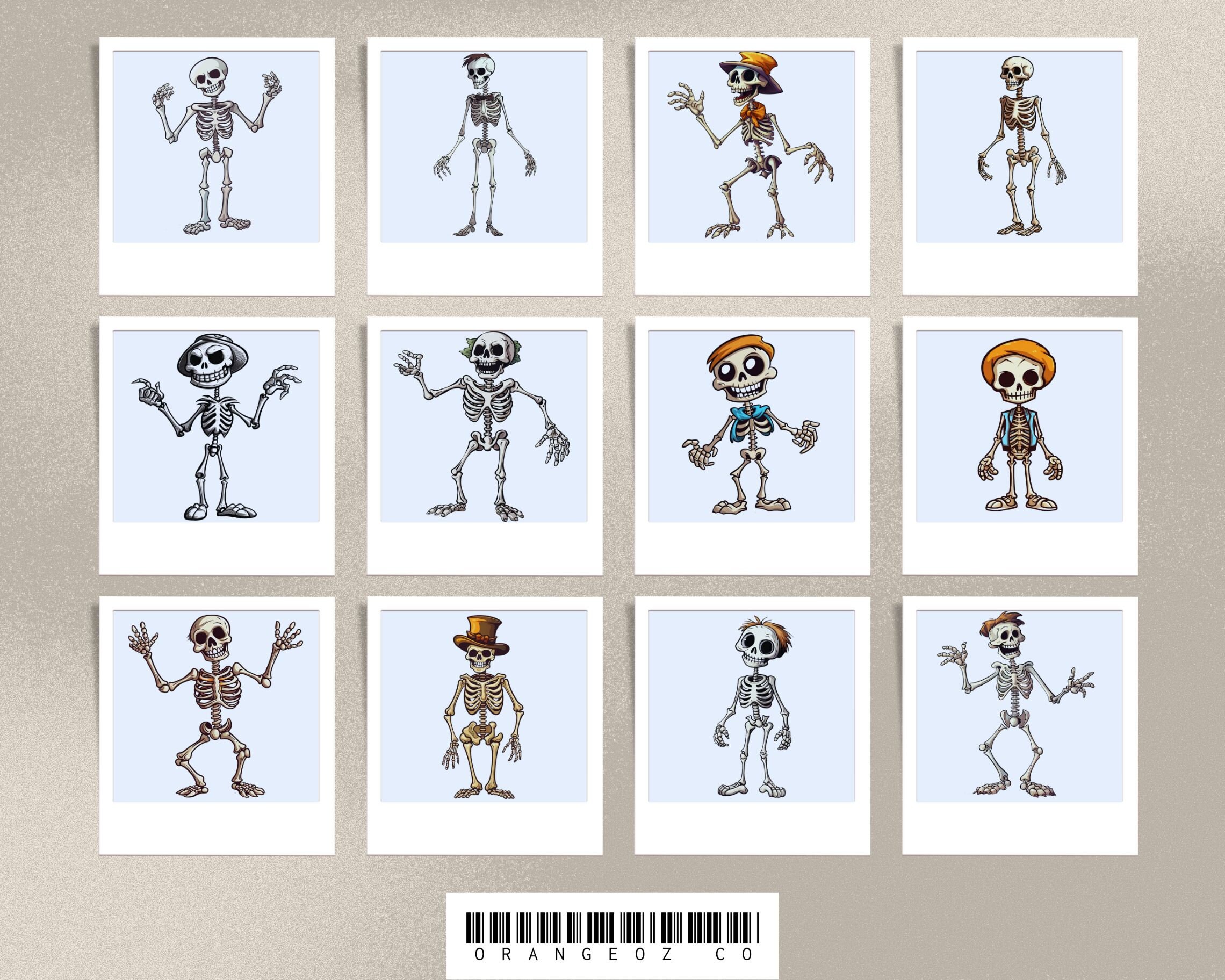 Halloween Skeletons Clipart. Halloween Clipart. Skeletons. Transparent ...