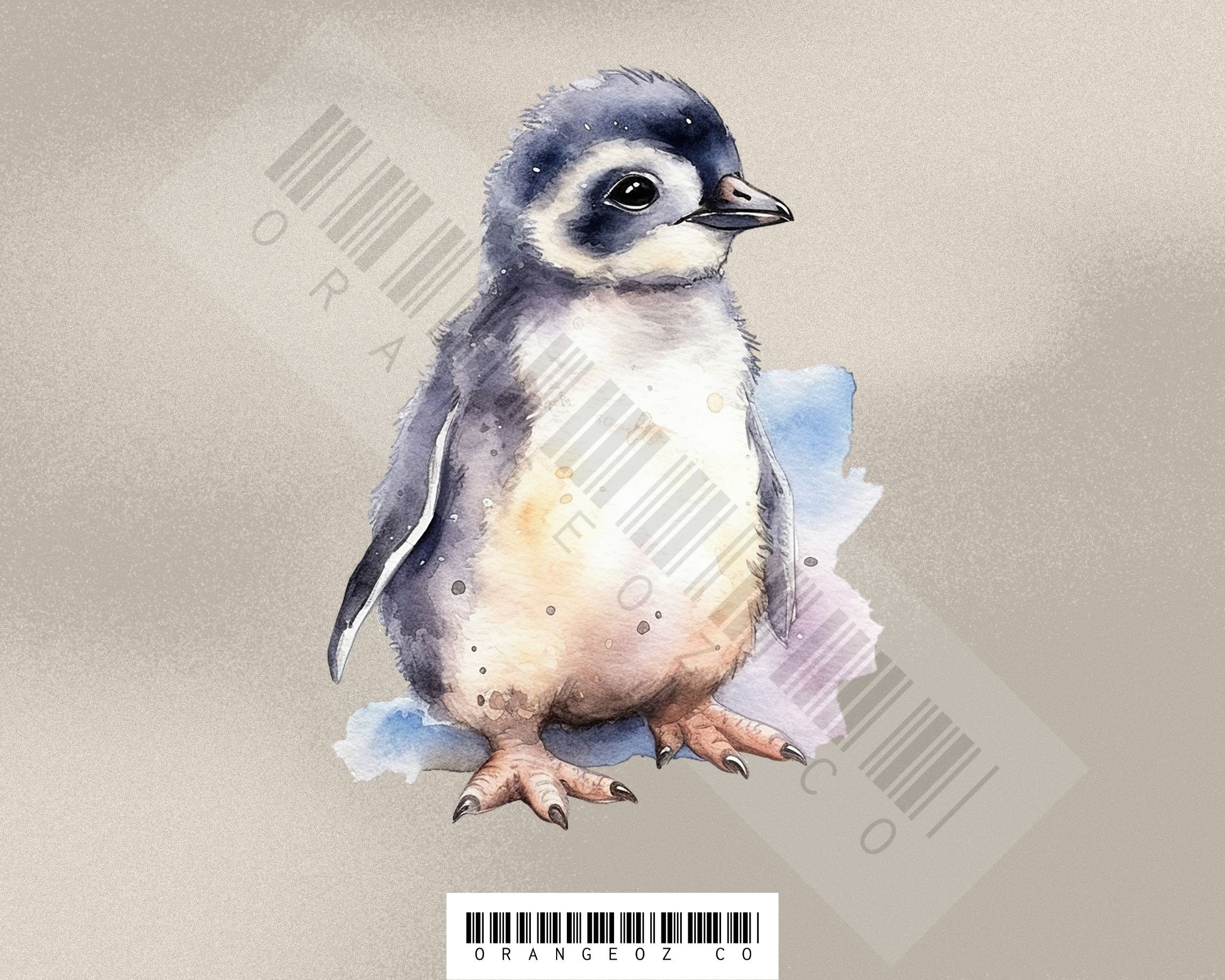 Watercolor Cute Penguins Clipart. Winter Clipart. Nursery - Etsy