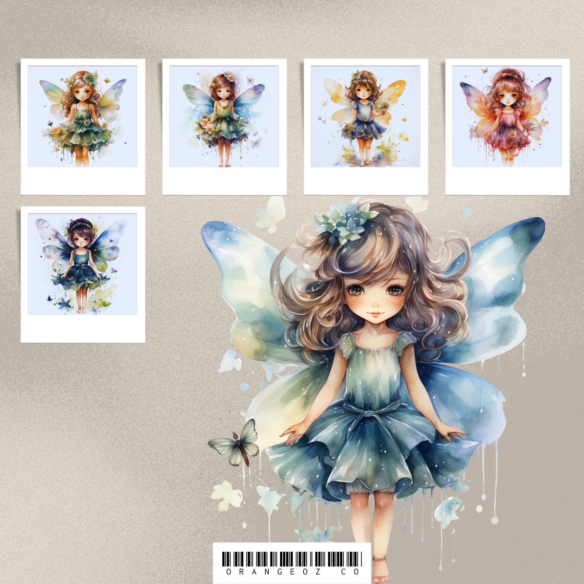 Watercolor Fairy Clipart Bundle. Card Making. PNG and SVG Files ...
