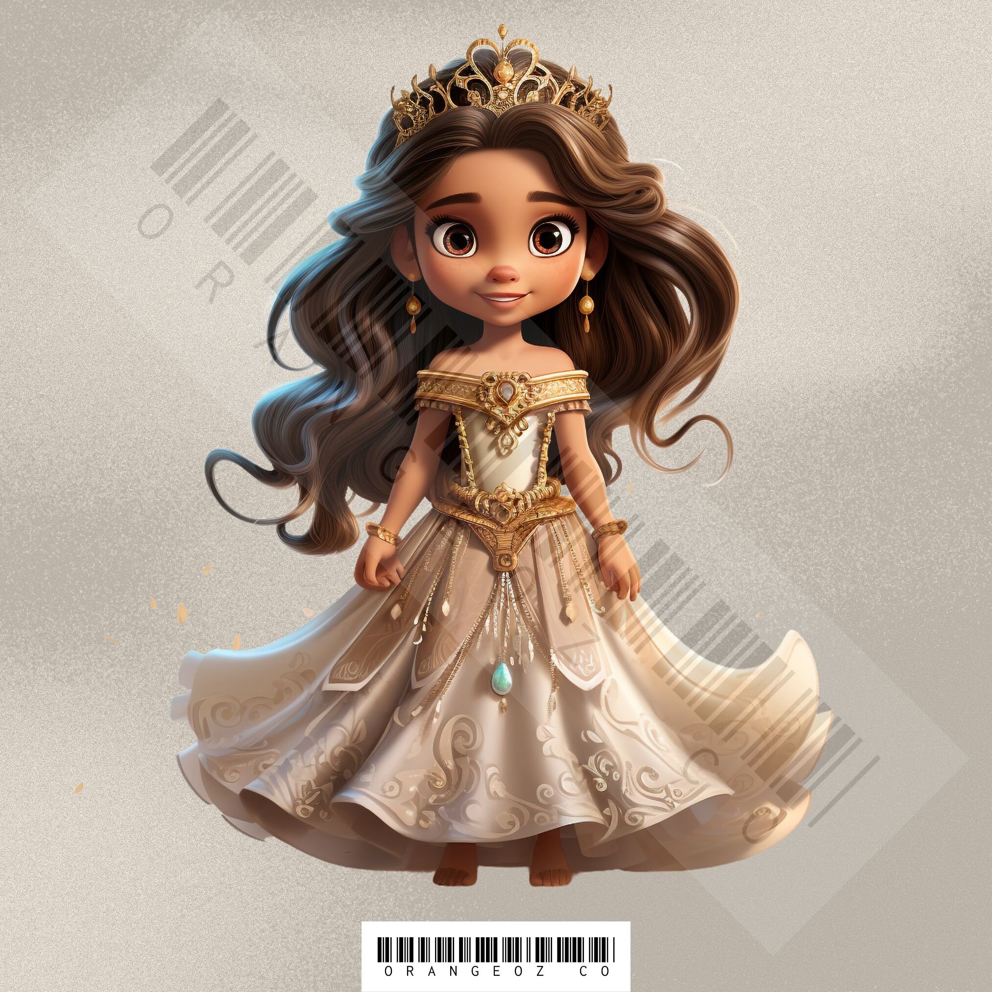 Little Princess Clipart Bundle. Cute Princess PNG. Nursery Wall Art ...