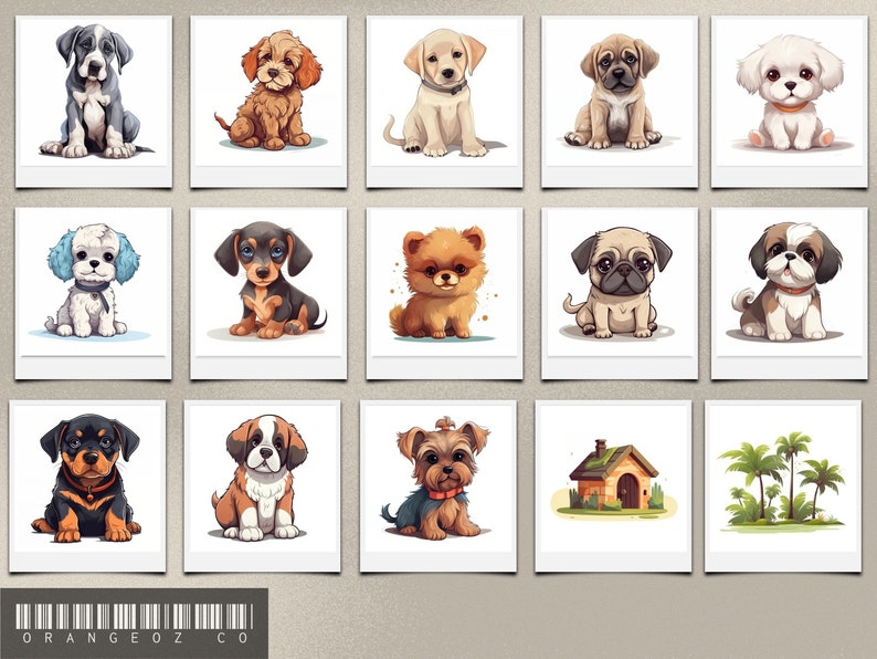 Puppy Clipart Bundle. Dogs Png. Puppy Png. Pets Clipart Bundle. Cute ...