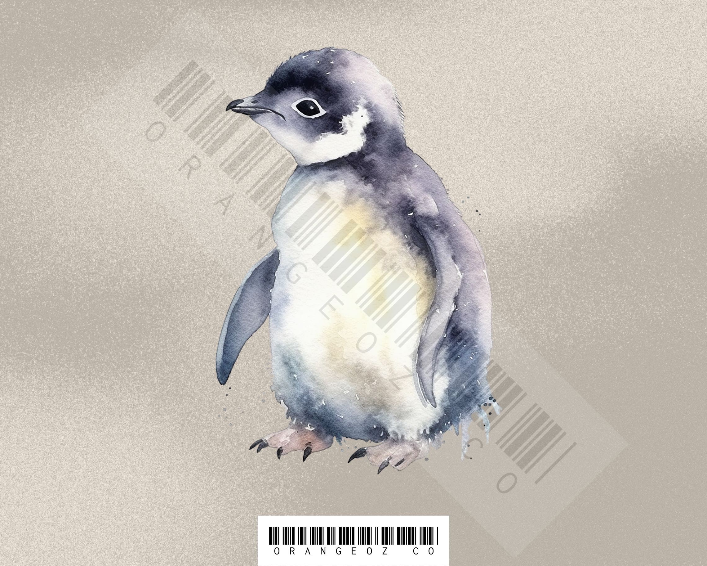 Watercolor Cute Penguins Clipart. Winter Clipart. Nursery - Etsy