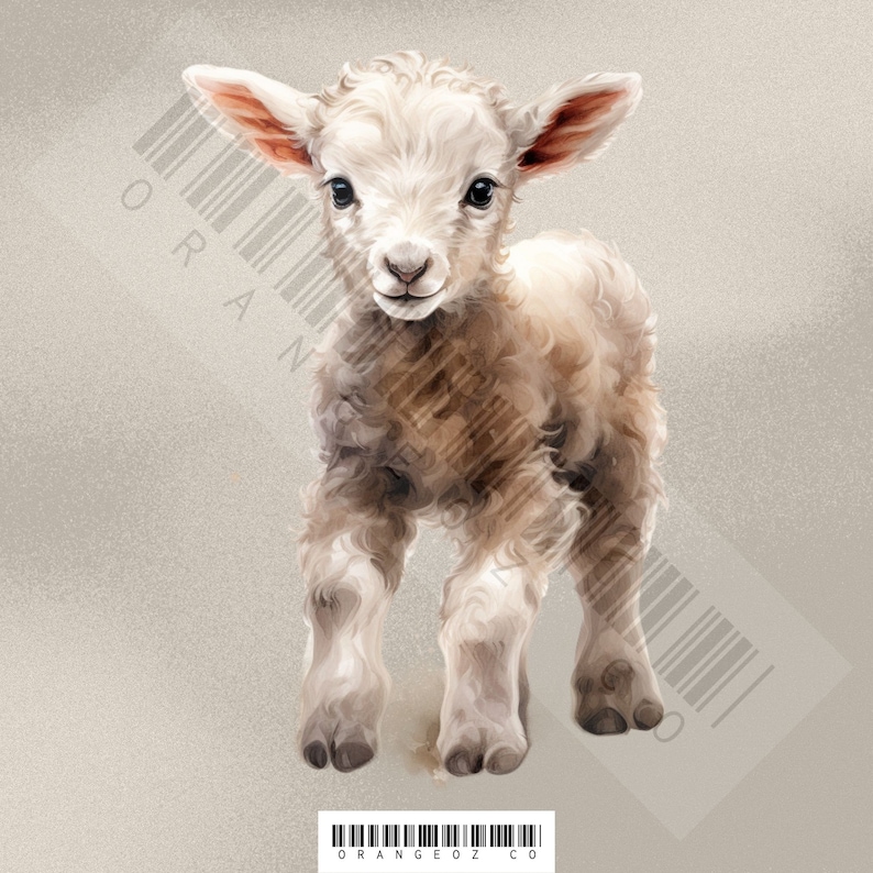 Watercolor Lambs Clipart Bundle. Baby Sheep Clipart. Sheep SVG ...