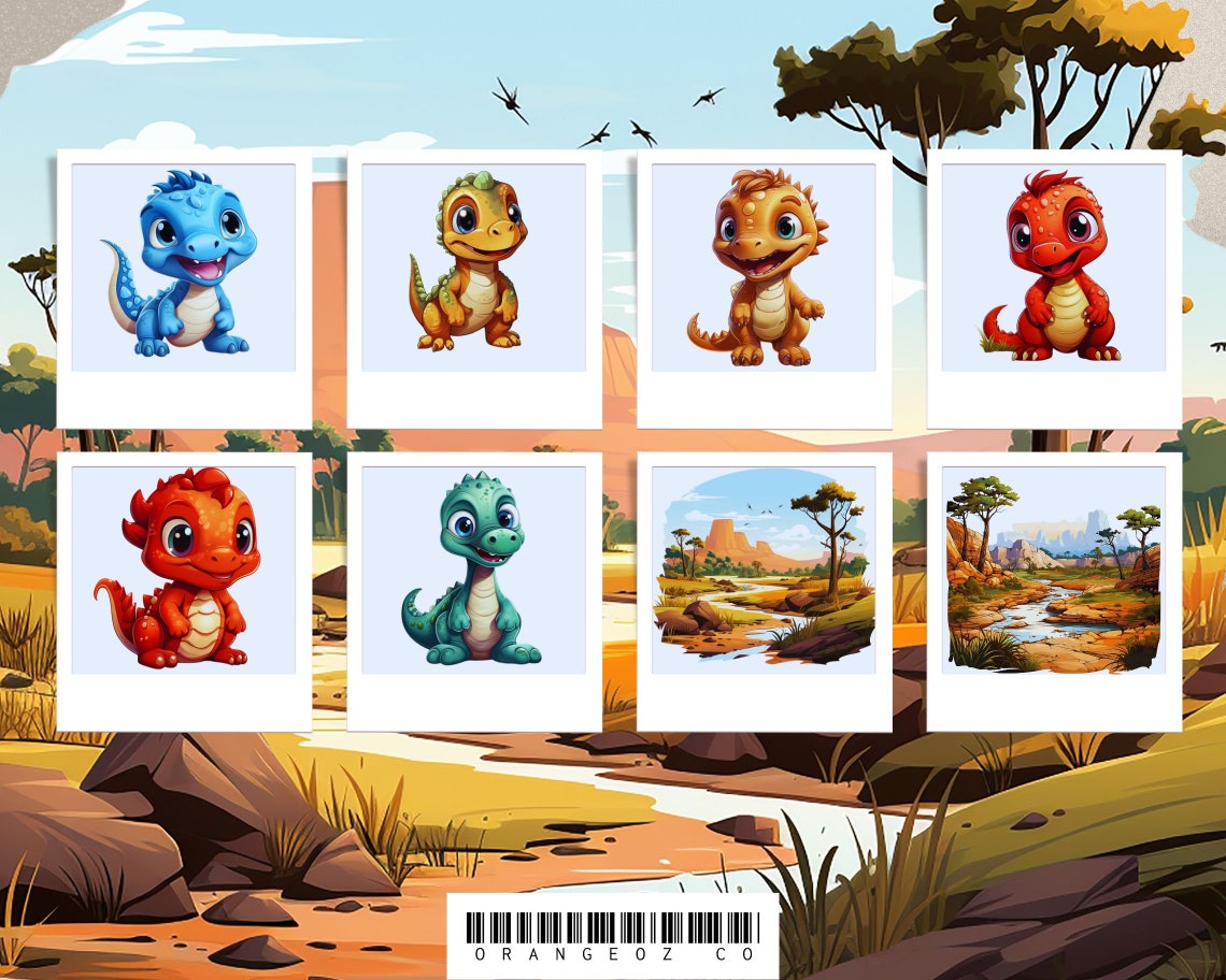 Cute Baby Dinosaurs Clipart Bundle. Dinosaur Clipart Bundle. Cute ...