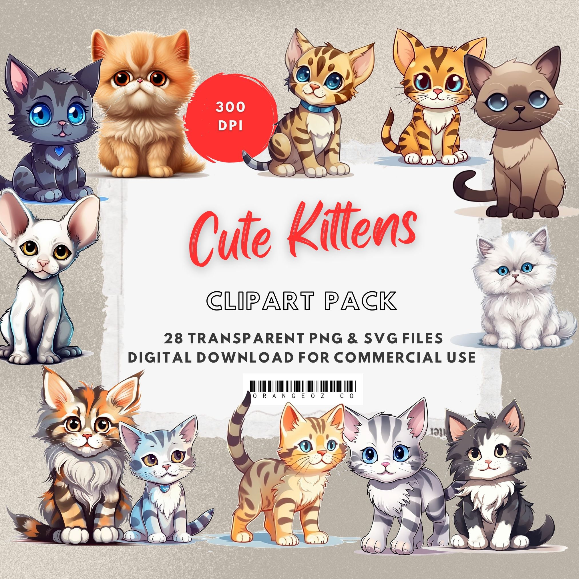 Cute Kitten Clipart Bundle. Cats Png. Kitten Png. Pets Clipart - Etsy