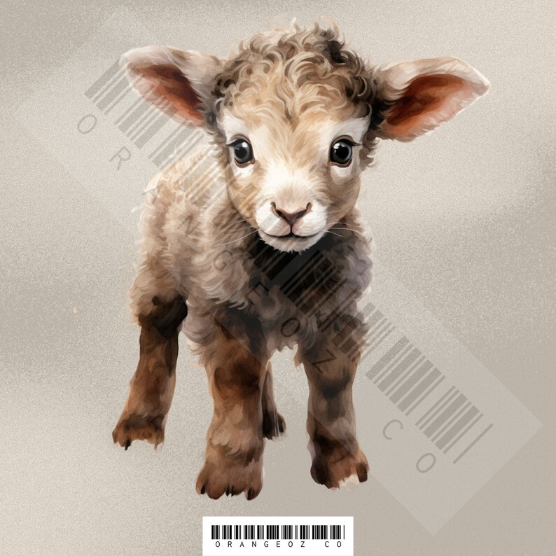 Watercolor Lambs Clipart Bundle. Baby Sheep Clipart. Sheep SVG ...