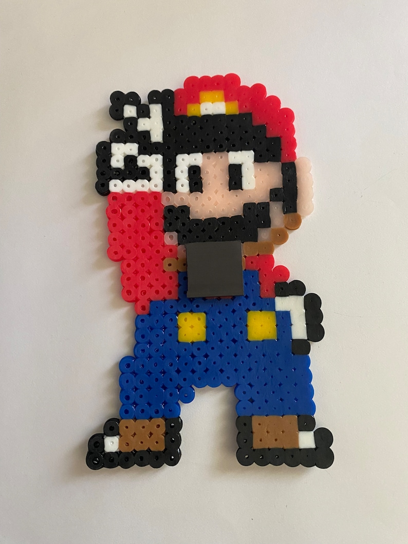Super Mario World Mario Peace Pose Pixel Magnet - Etsy