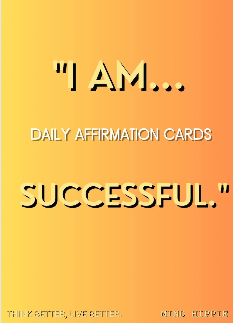 Daily Affirmation Cards for Success - Etsy