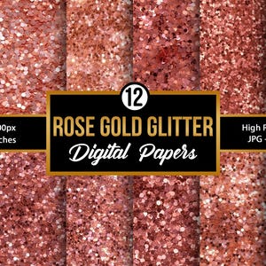 Rose Gold Glitter Background | Sparkling Glitter Digital Paper ...