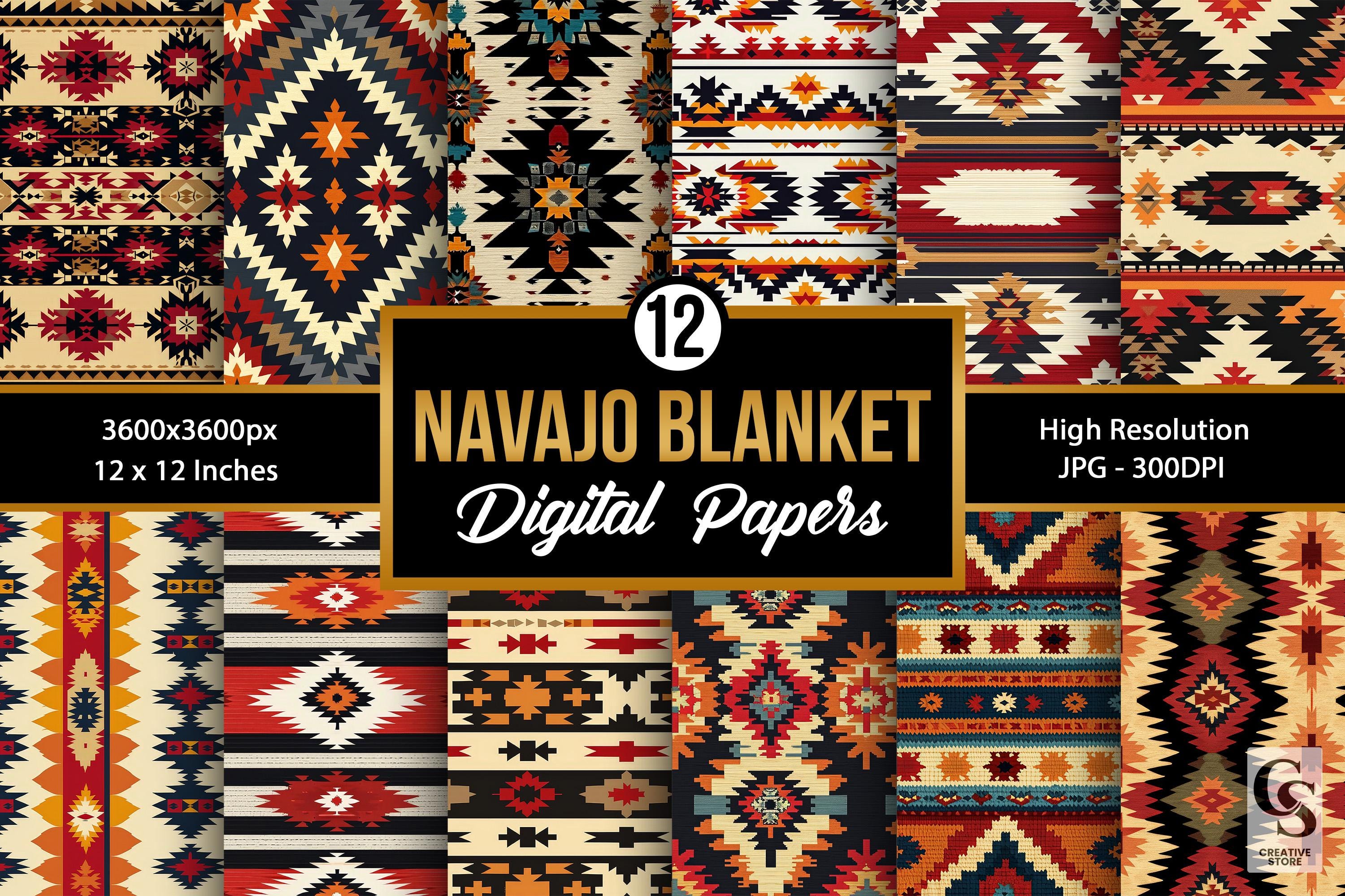 Navajo Blanket Digital Paper | Southwestern Tribal Design (instant ...