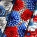 Patriotic Red and Blue Flowers Pattern | Seamless Floral Digital Paper ...
