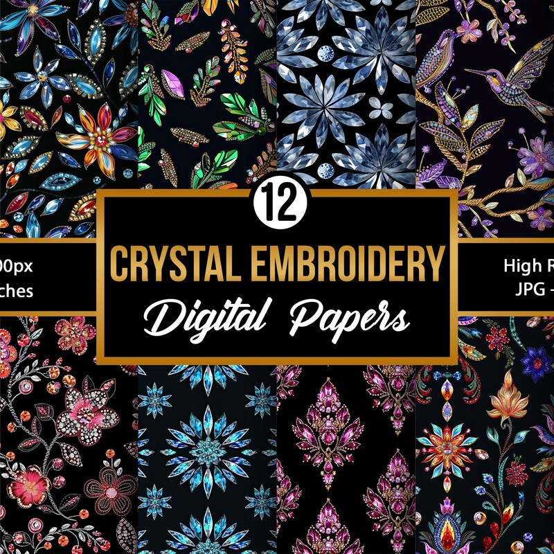 Crystal Embroidery - Etsy