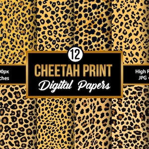 Cheetah Print Seamless Pattern, Leopard Animal Print Digital Papers - Etsy