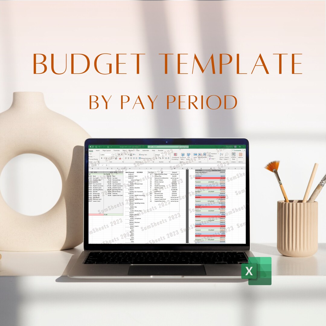 Excel - Simple Personal Budget, Annual Future Budget Planner by Pay ...