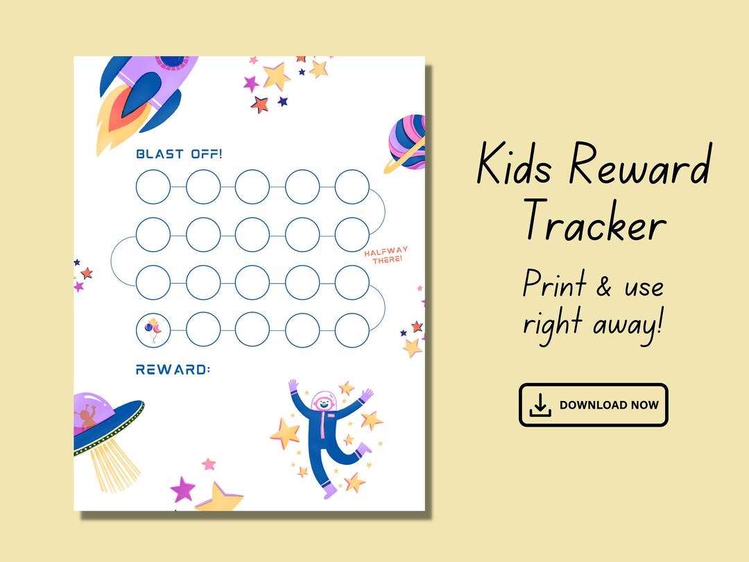 Kids Reward Tracker Printable Kids Reward Chart Chore - Etsy UK