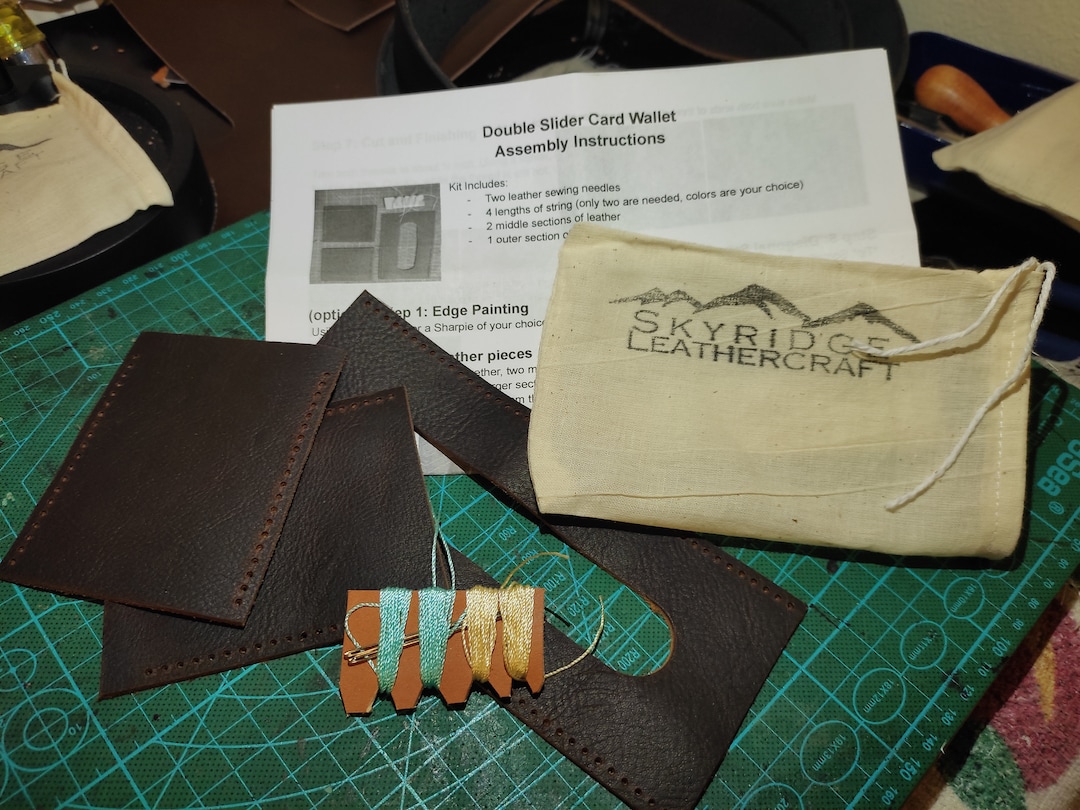 DIY Leather Wallet Kit With Step-by-step Instructions - Create Your Own ...