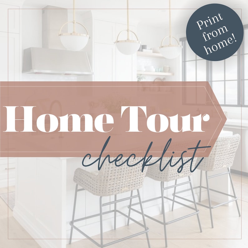 House Tour Checklist - Etsy