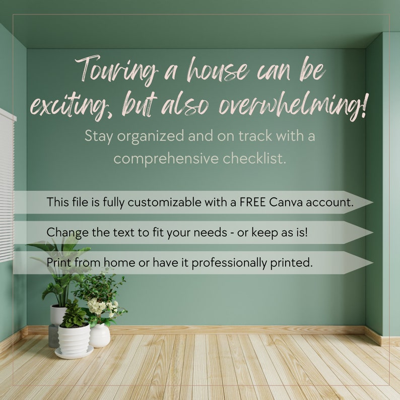 House Tour Checklist - Etsy
