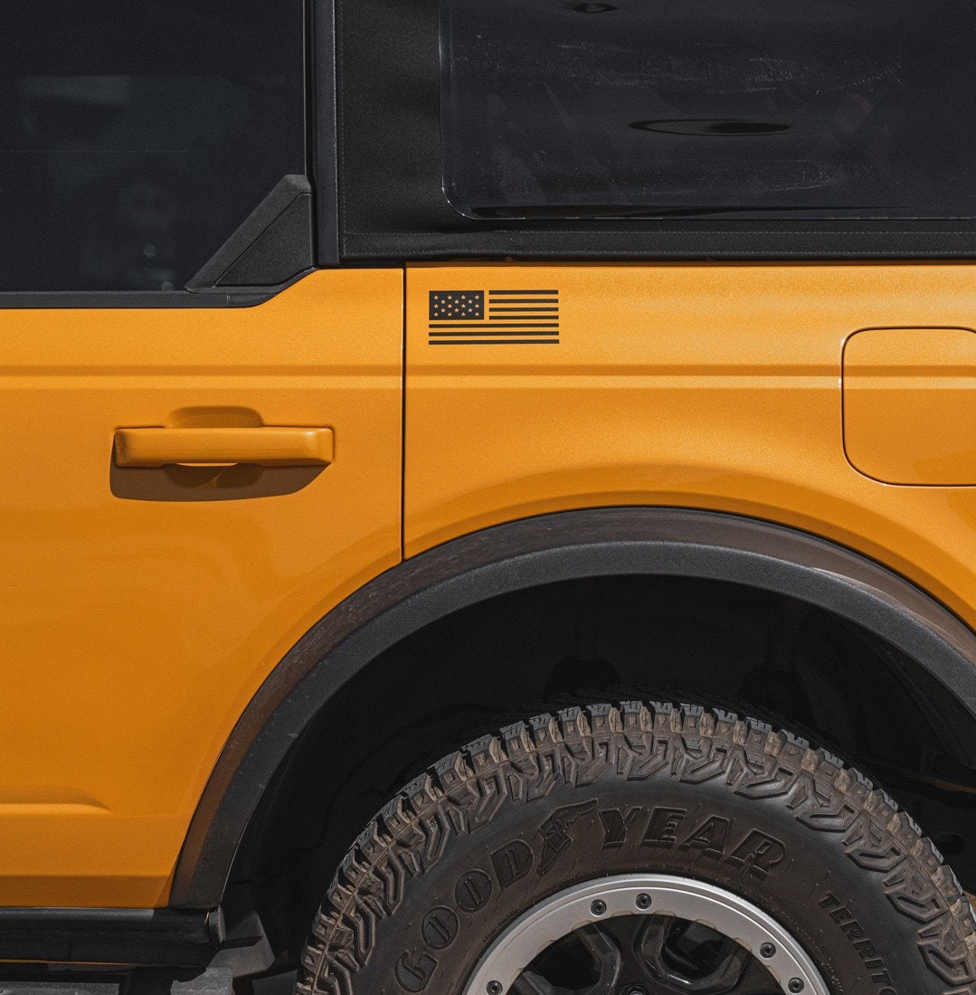 Blackout American Flag Vinyl Decal | Black U.S. Flag Premium Vehicle ...