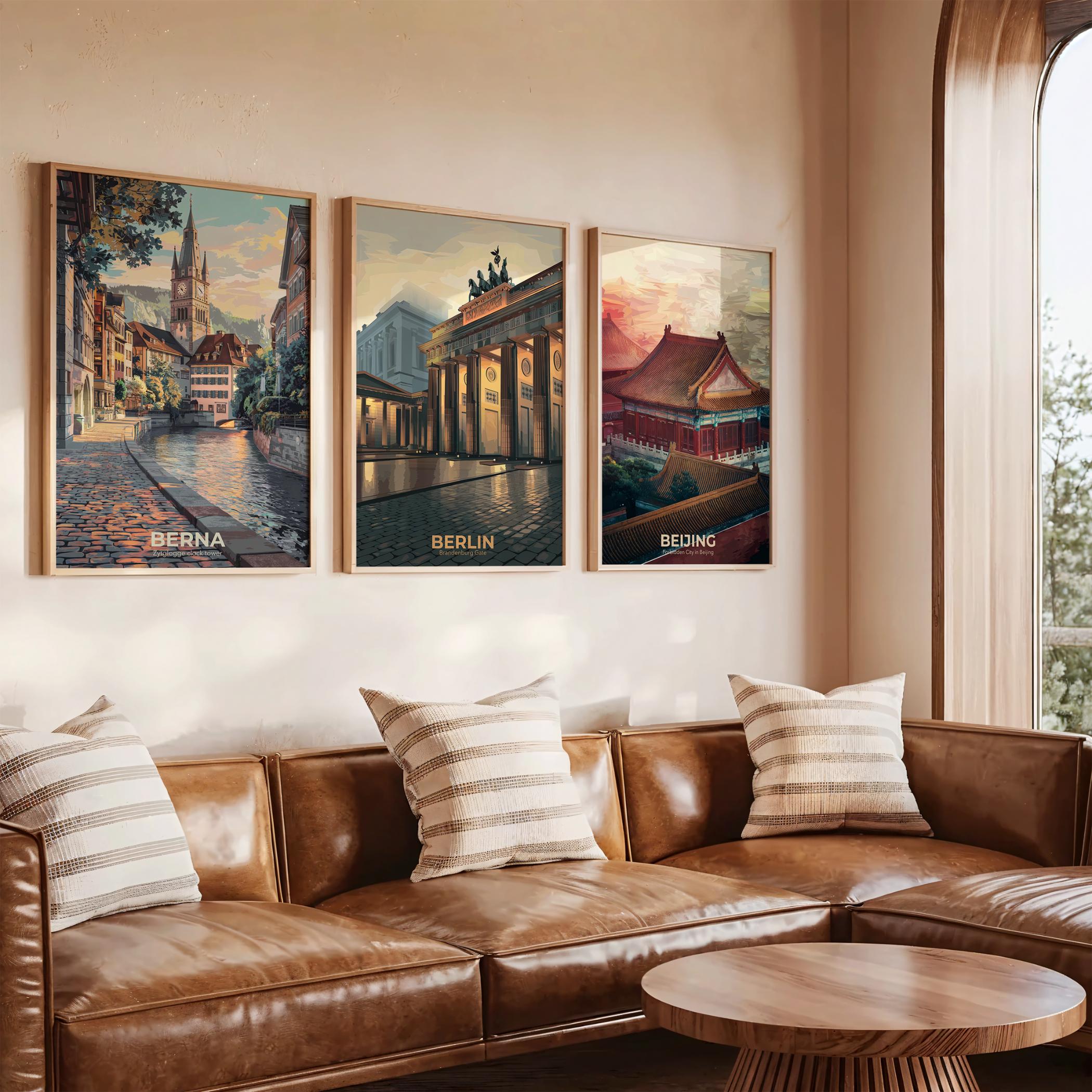45 Digital Download Posters of World Capitals, Retro Vintage Travel Art ...