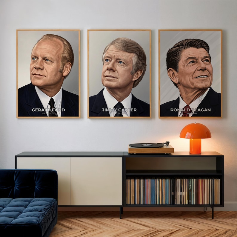 47 U.S. Presidents Poster, American History Wall Art, Presidential ...