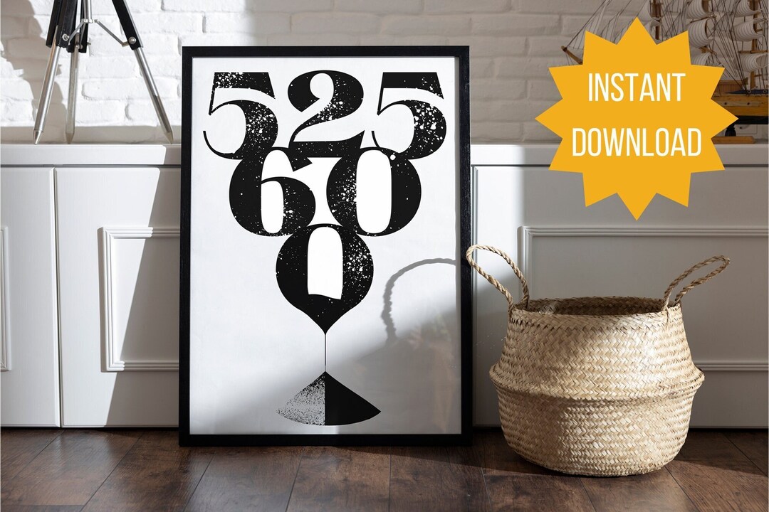 525,600 Minutes Instant Wall Art, Theatre Digital Download, Gift for ...
