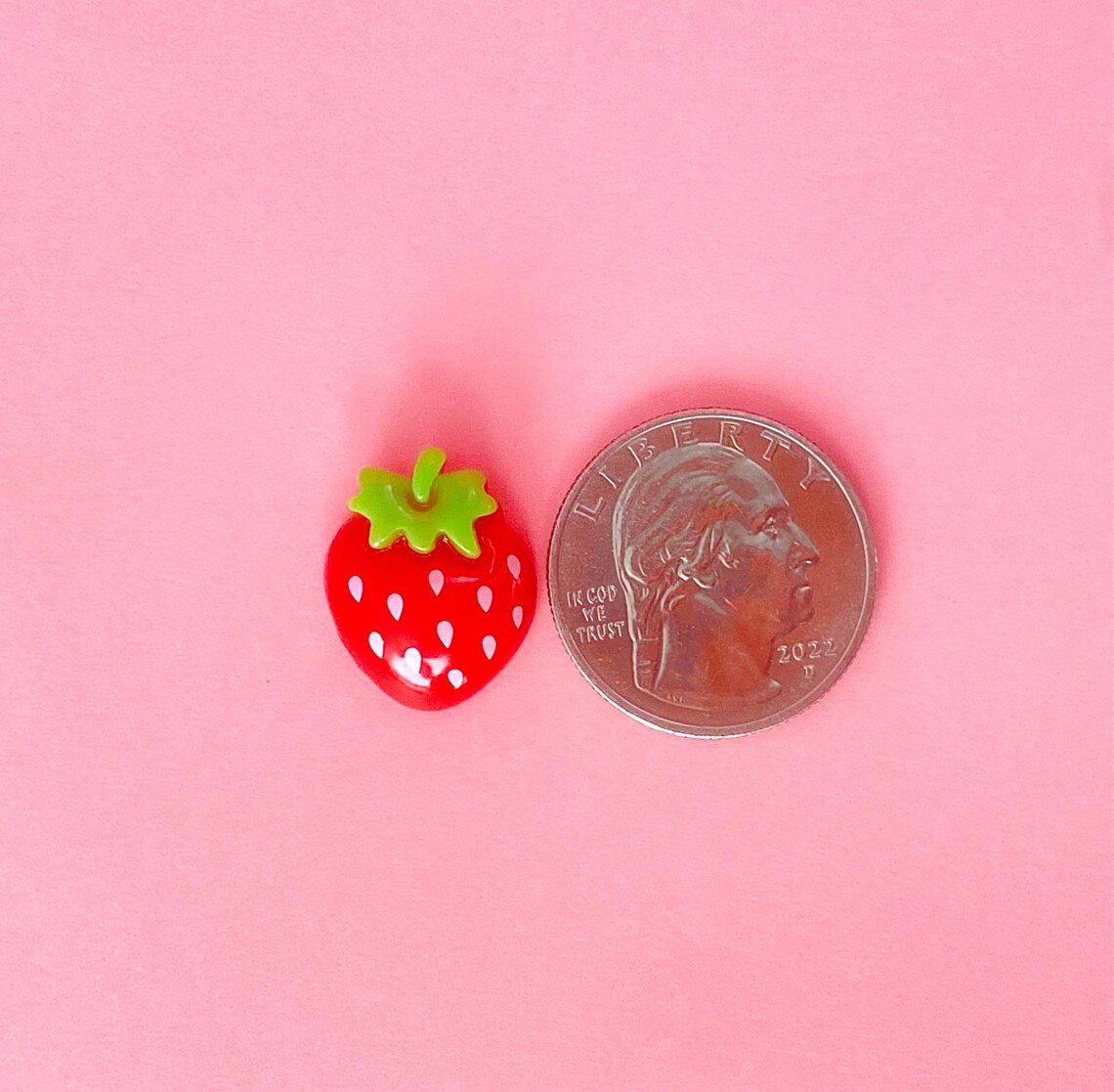Strawberry Thumbtacks and Magnets | Set of 6 Strawberry Magnets or Push ...