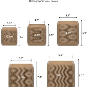 Boho Wavy Plant Pot 4", 5", 6", 7" Tall Clear Pot Perfect Fit Unique ...