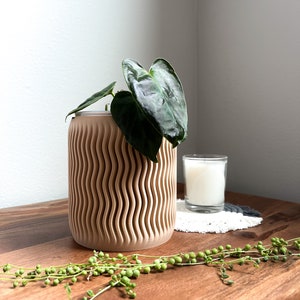 Boho Wavy Plant Pot 4", 5", 6", 7" Tall Clear Pot Perfect Fit Unique ...