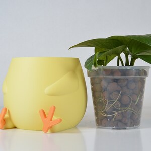 Sitting Chick Plant Pot Cute Animal Planter Minimalistic Decor 3D ...
