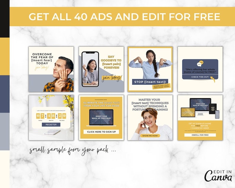 FACEBOOK ADS TEMPLATE Canva Template for Facebook and - Etsy