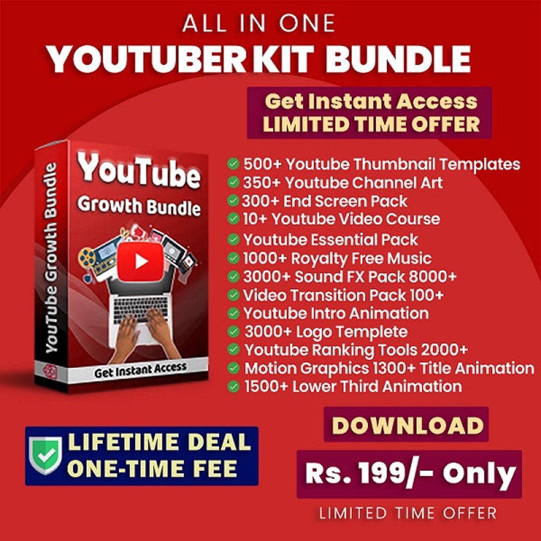 Buy Youtuber Toolkit for Youtuber Branding Kit for Youtube Online in ...