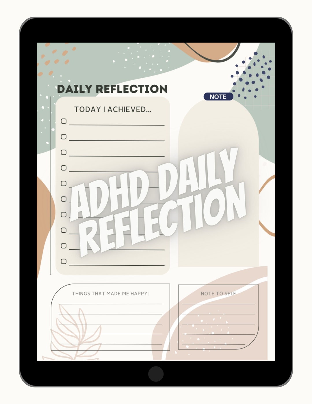 ADHD Daily Reflection: Empower Focus Grow - Etsy