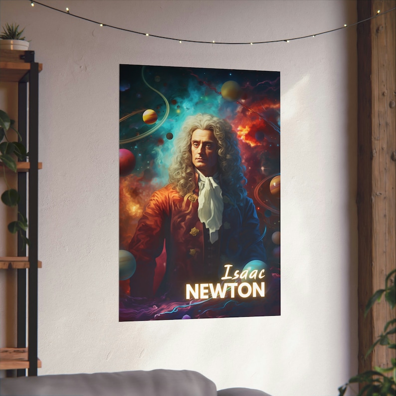 Sir Isaac Newton Poster Great Thinkers Physics Mathematics College ...