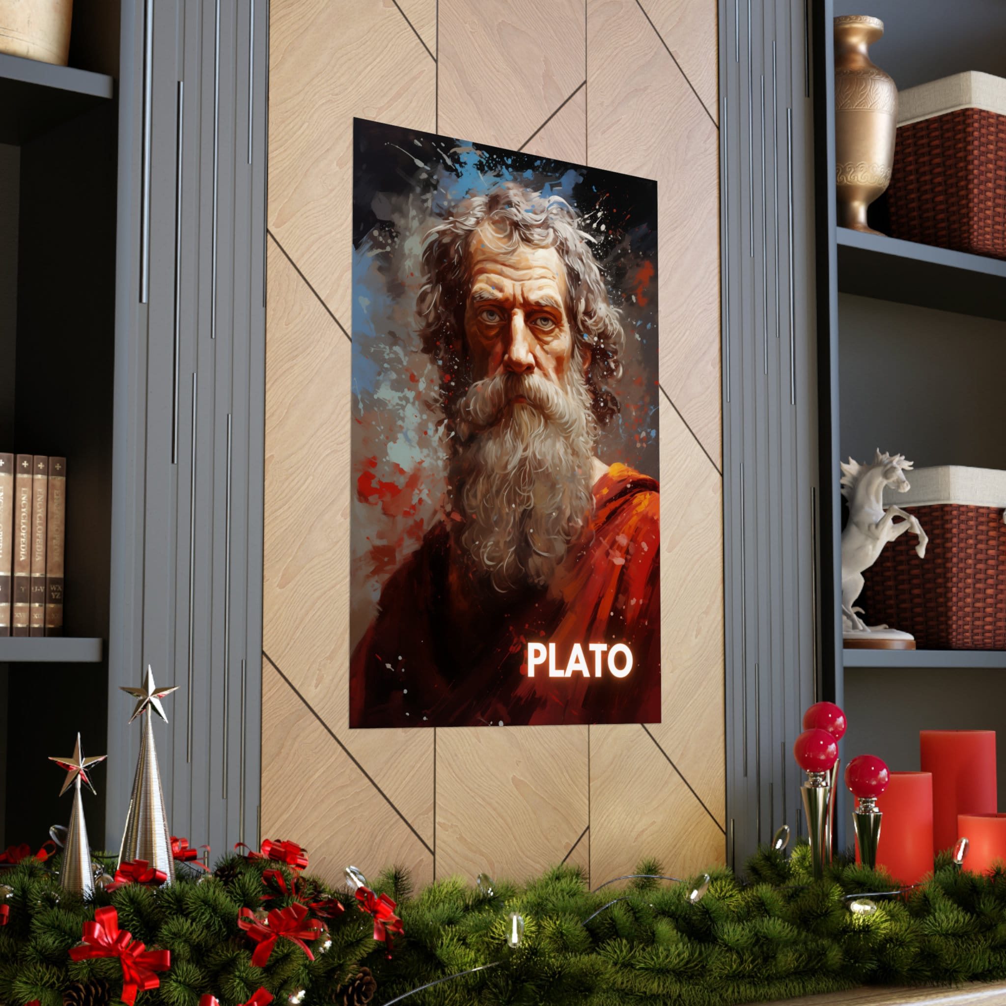 Plato Poster, Greek Philosopher, Great Thinkers, Portrait Illustration ...