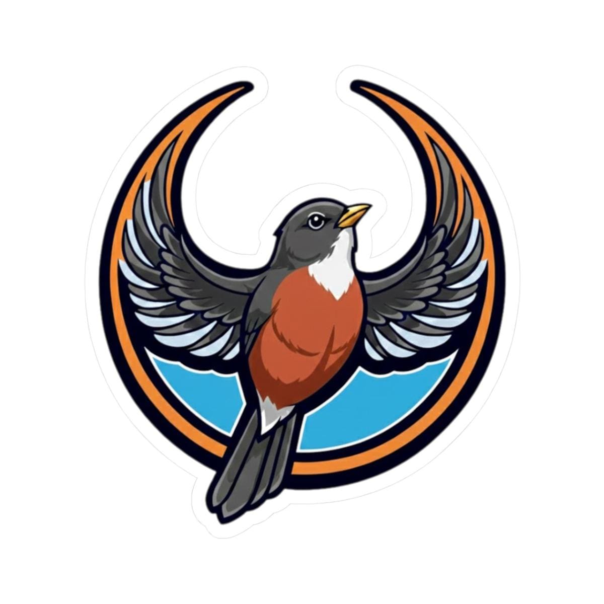 American Robin Emblem Sticker | Vigilance Symbol, CT MI WI - Etsy