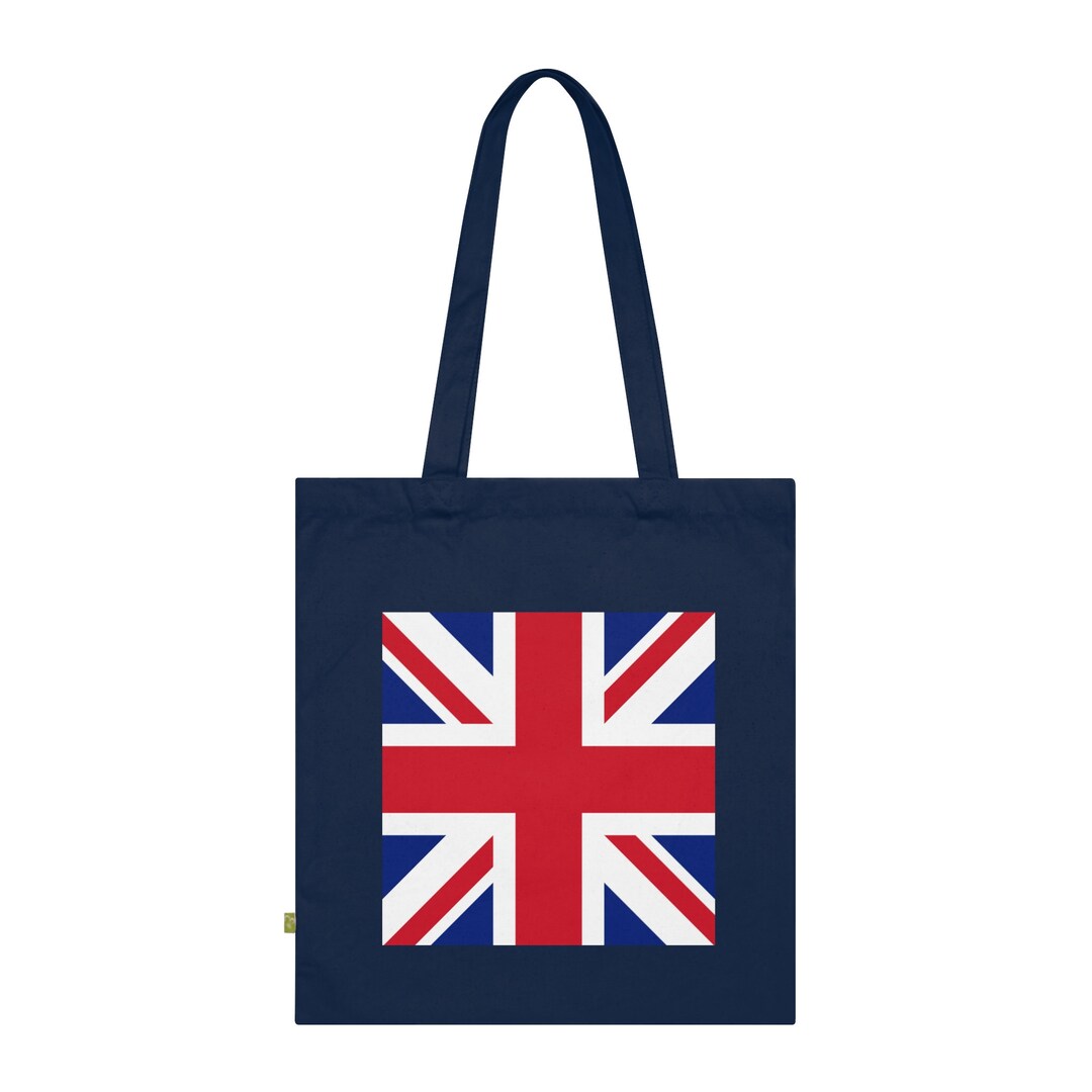 Organic Cotton Tote Bag, Union Jack, Flag of Great Britain, British ...