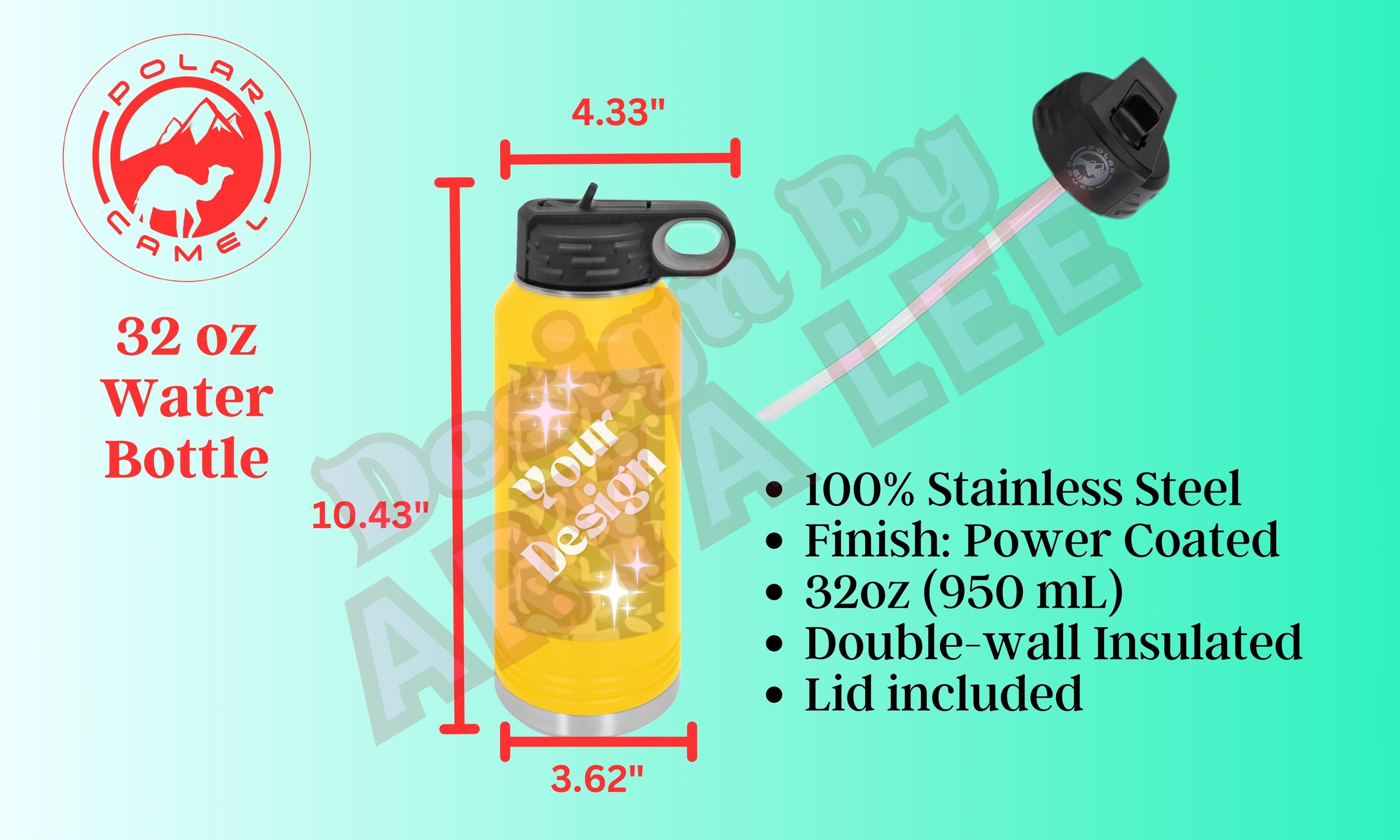 Digital Download Polar Camel 32 Oz Water Bottle Color Chart Mug Mockup ...