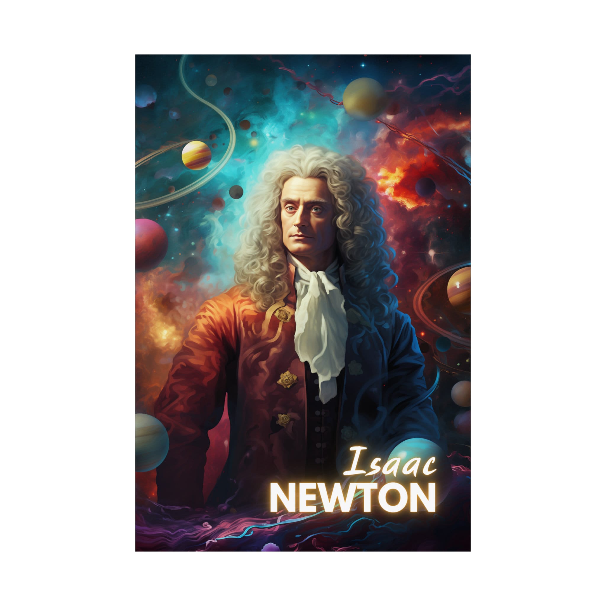 Sir Isaac Newton Poster Great Thinkers Physics Mathematics College ...