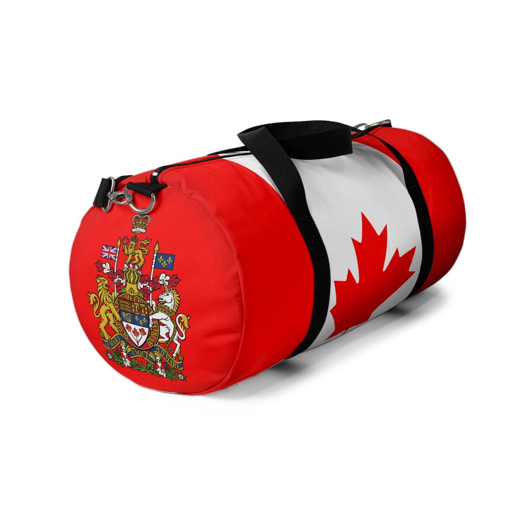 Canada Flag Duffel Bag With Canadian Coat of Arms Lightweight Travel ...