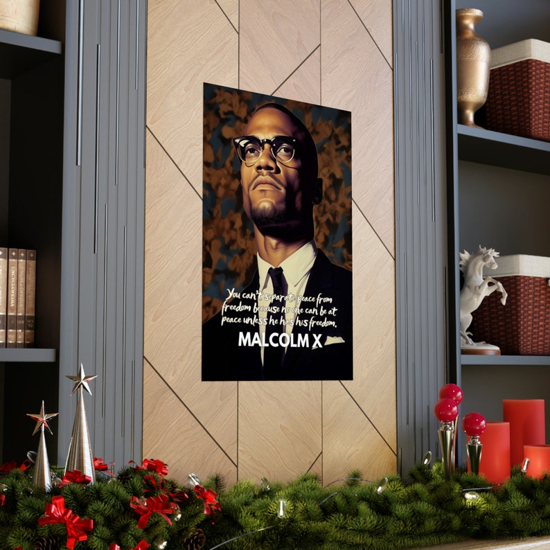 Malcolm X Poster, Black History Month, Civil Rights, Equality, Freedom ...