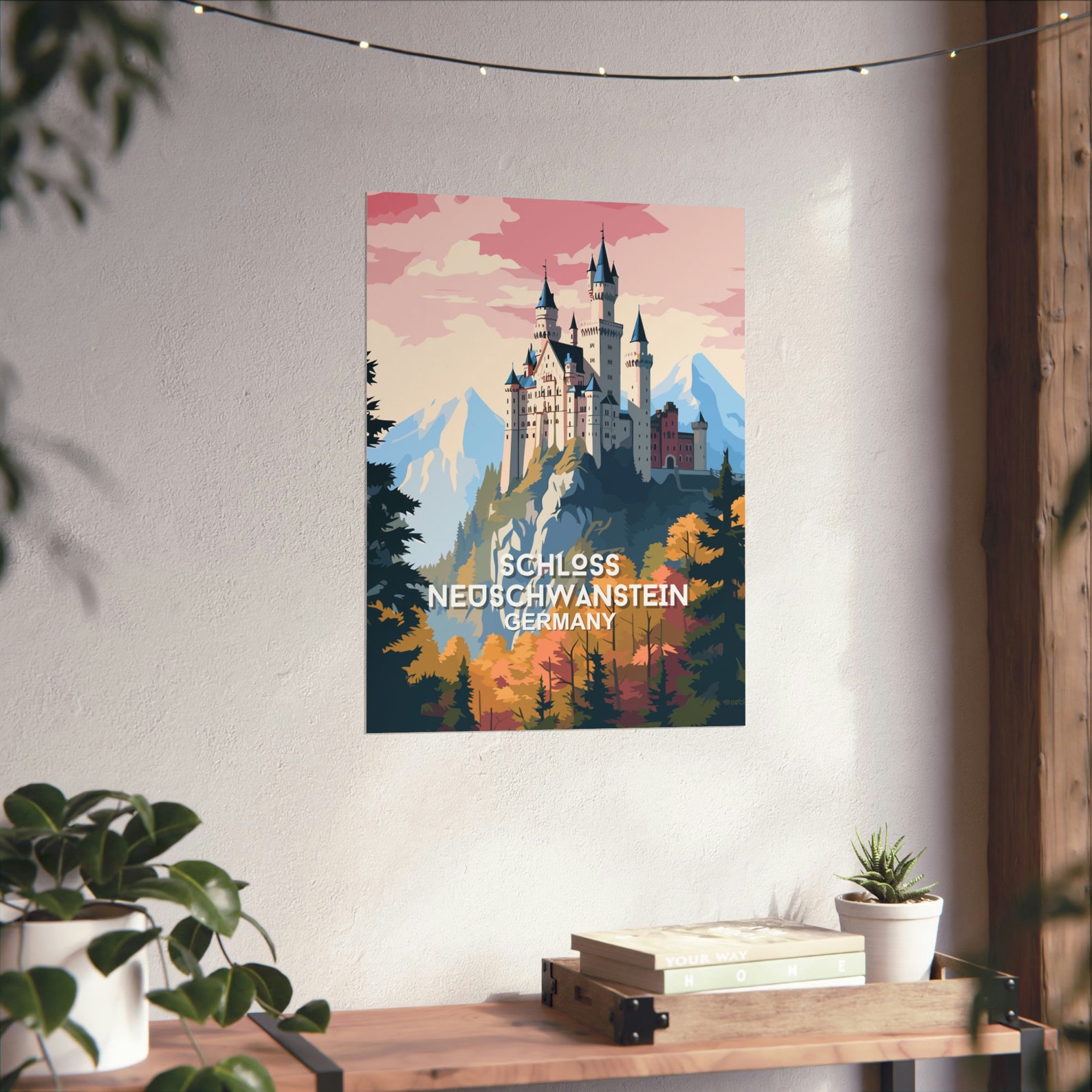 Schloss Neuschwanstein, Neuschwanstein Castle Germany, Travel Poster - Etsy