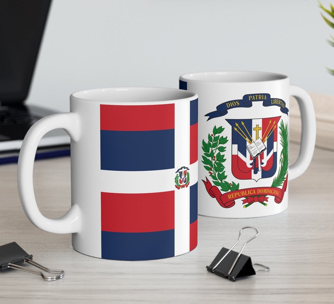 Dominican Republic Flag Ceramic Mug 11oz With Coat of Arms Independence ...
