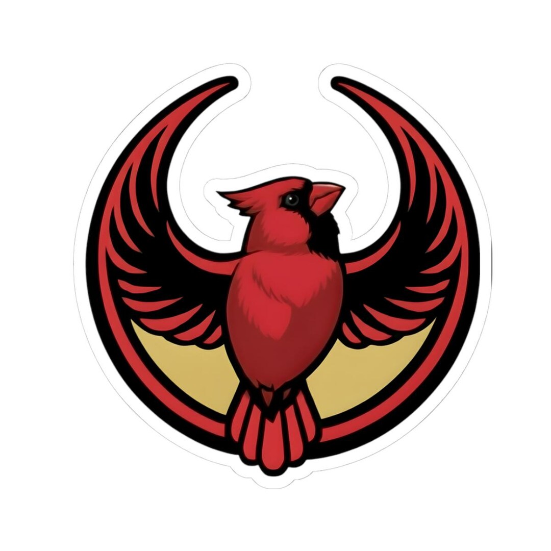 Northern Cardinal Emblem Sticker | Vigilance Symbol, Glossy Vinyl - Etsy